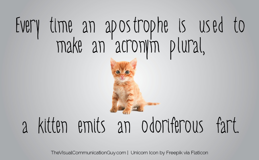 Wait You Can t Use An Apostrophe To Make An Acronym Plural The Wait You Can t Use An Apostrophe To Make An Acronym Plural The